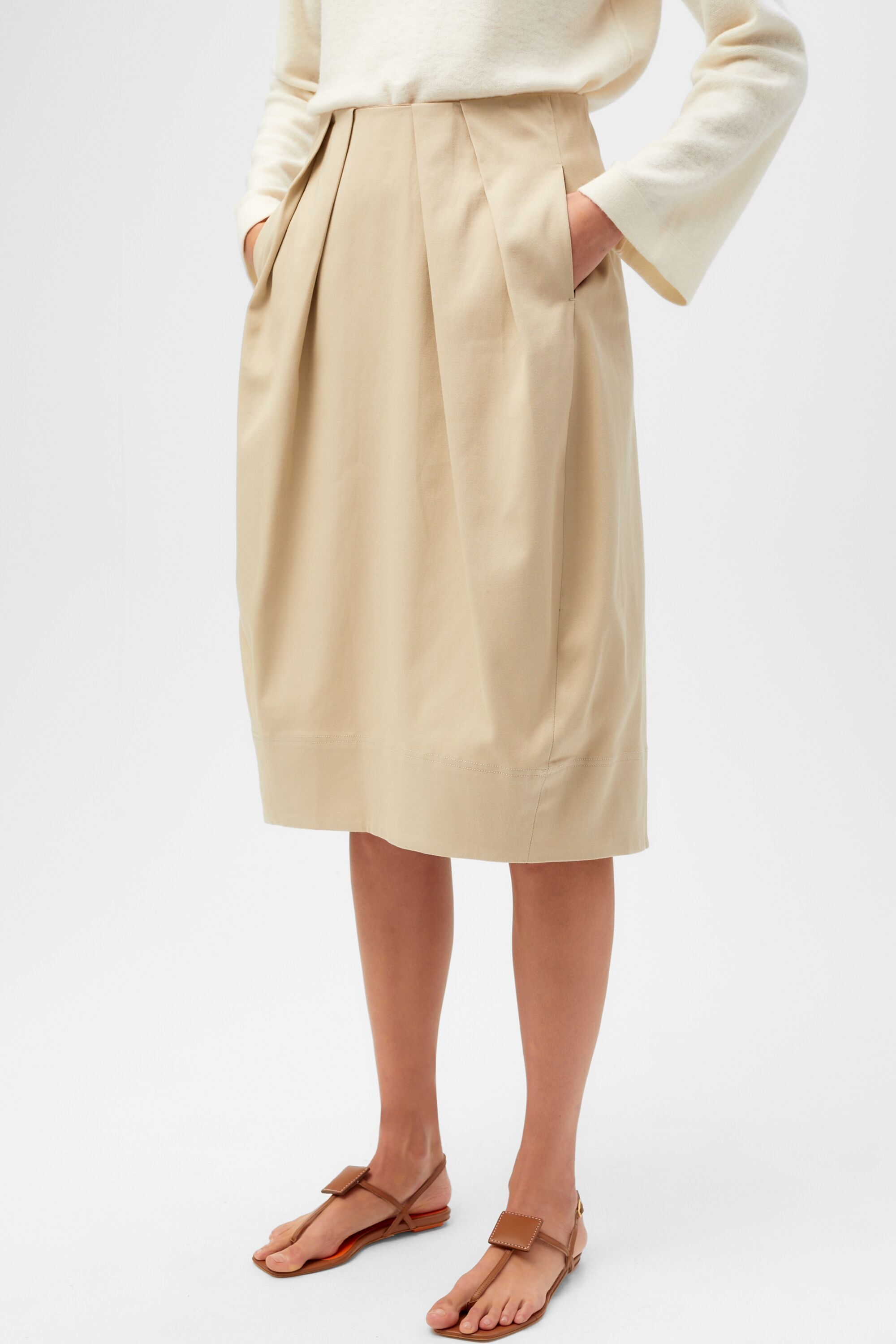 Falda tulipán sarga arena - Purificacion Garcia España