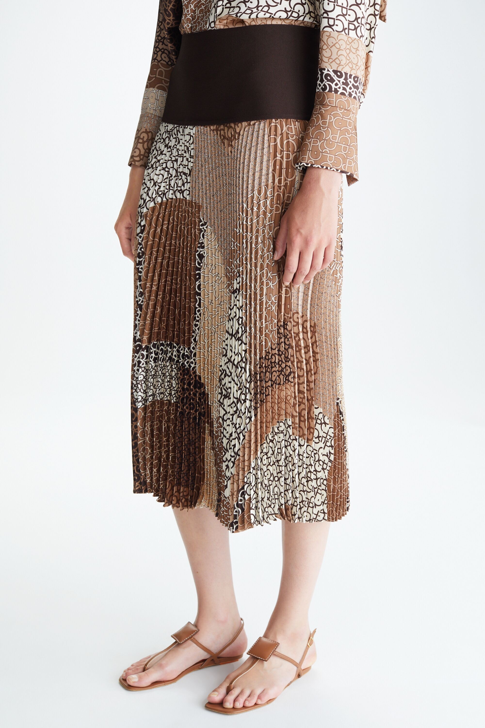 Printed Twill Pleated Skirt Multicolor Purificacion Garcia United Kingdom