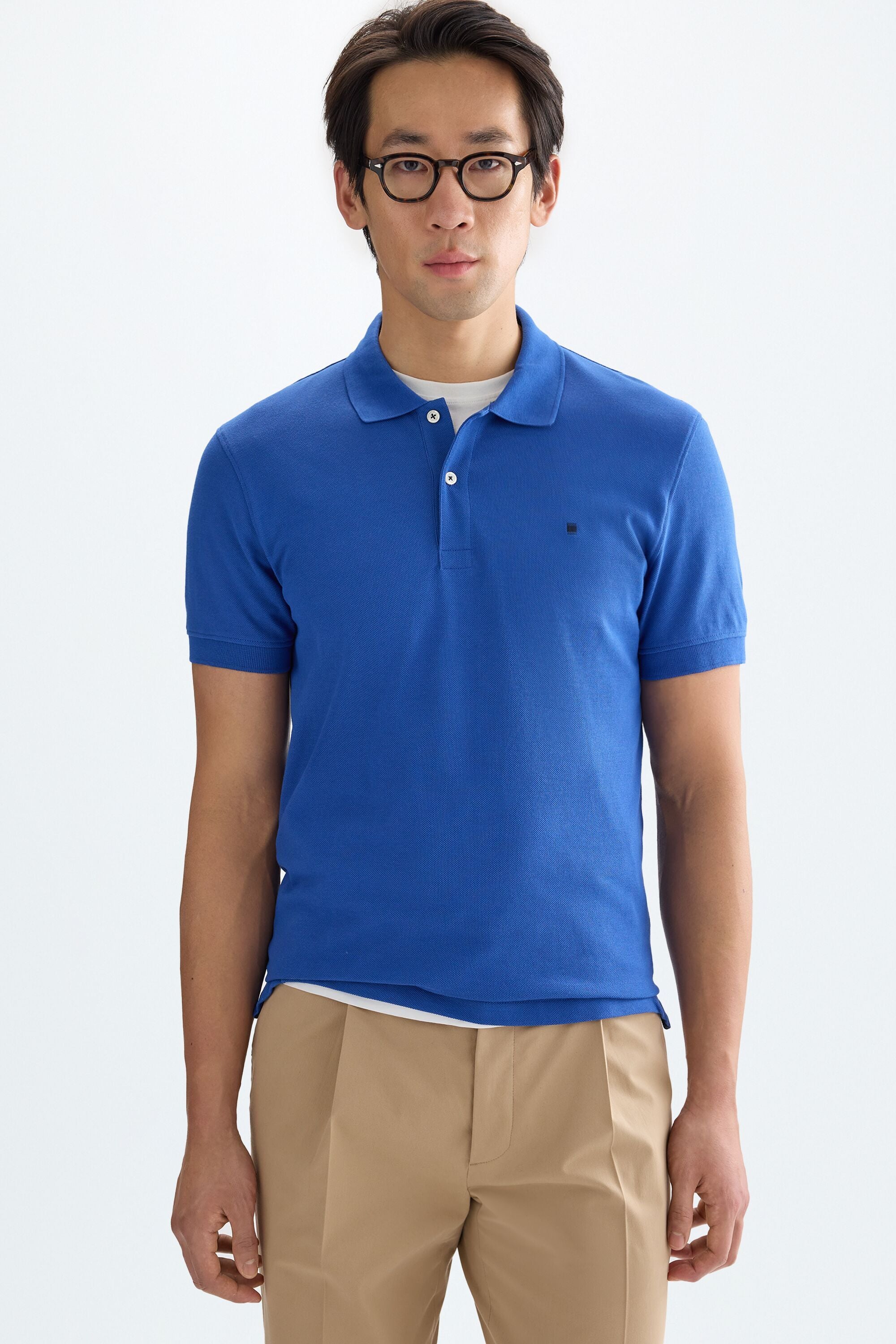 Polo piqué azul royal - Purificacion Garcia España