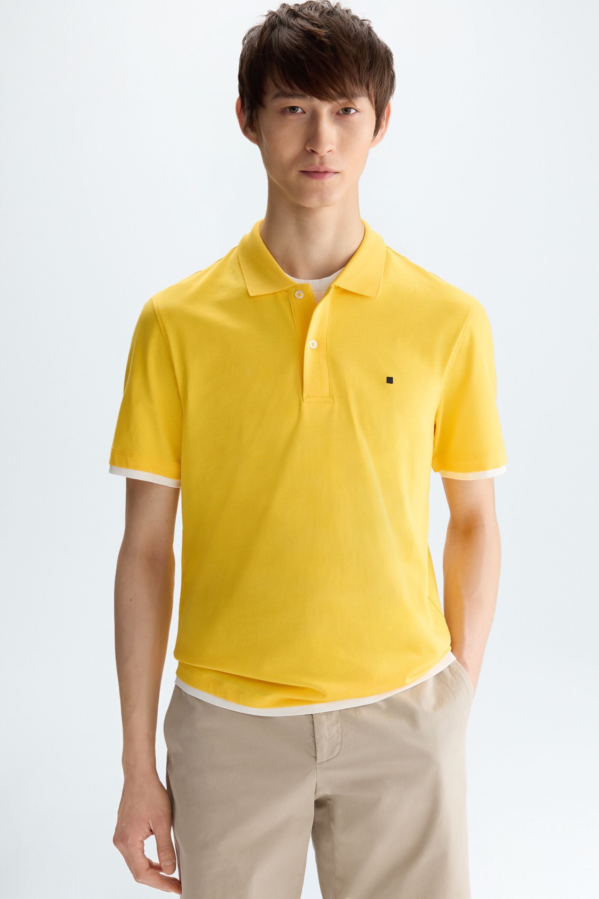 Polo doble jersey amarillo - Purificacion Garcia Chile