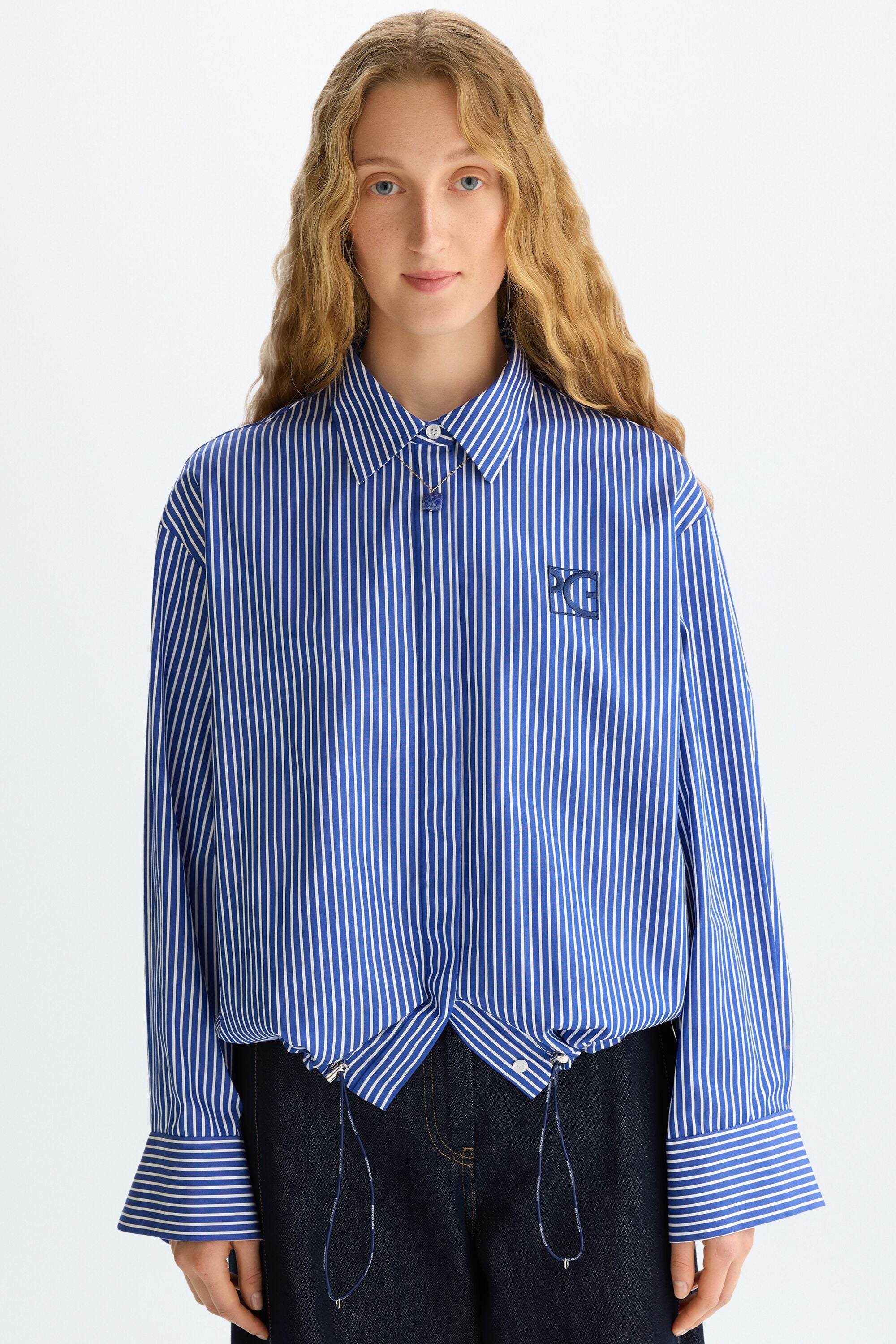 Cubo PG striped poplin shirt blue/white - Purificacion Garcia United ...