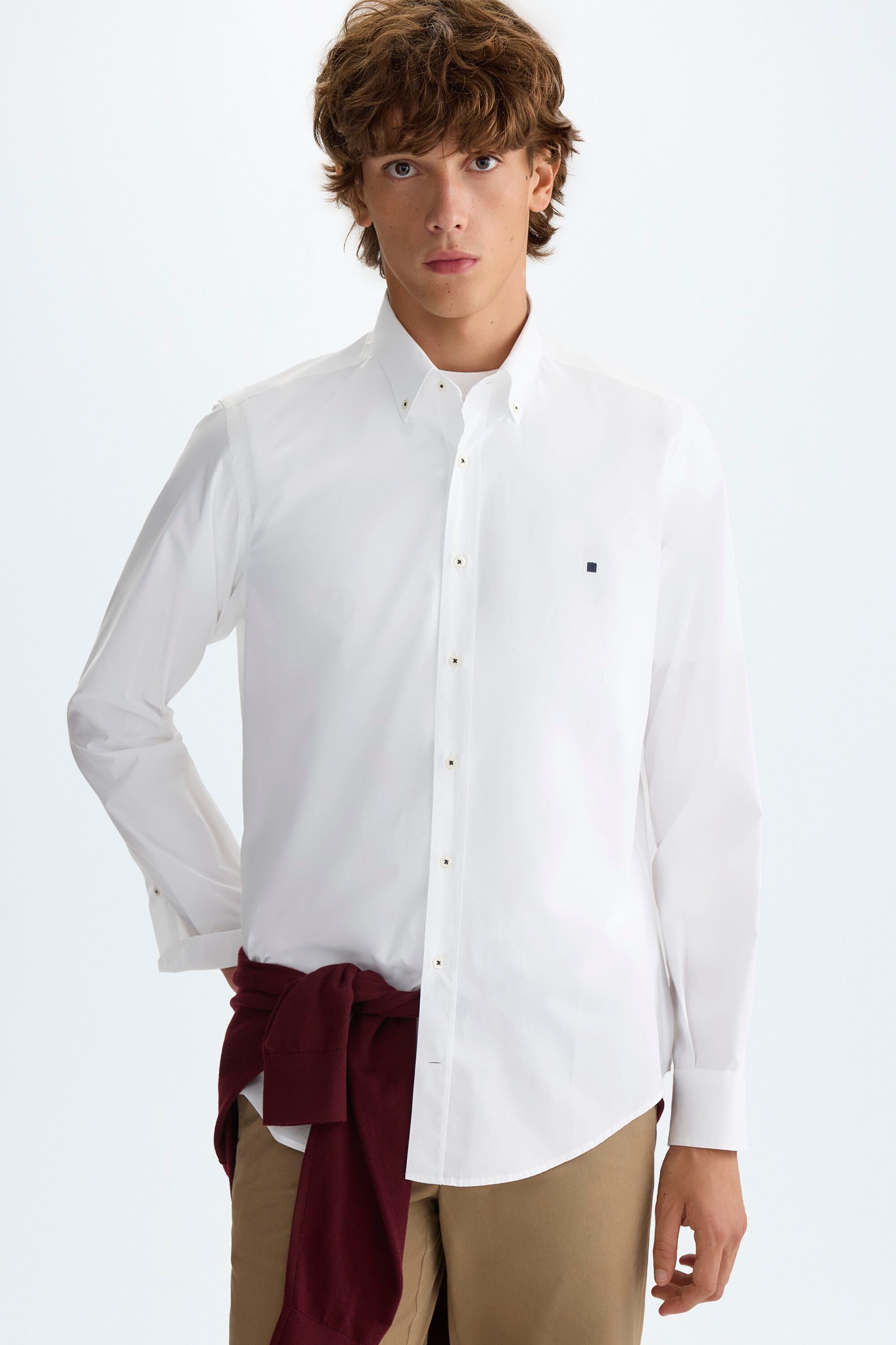 Camisa popelín blanco - Purificacion Garcia Chile