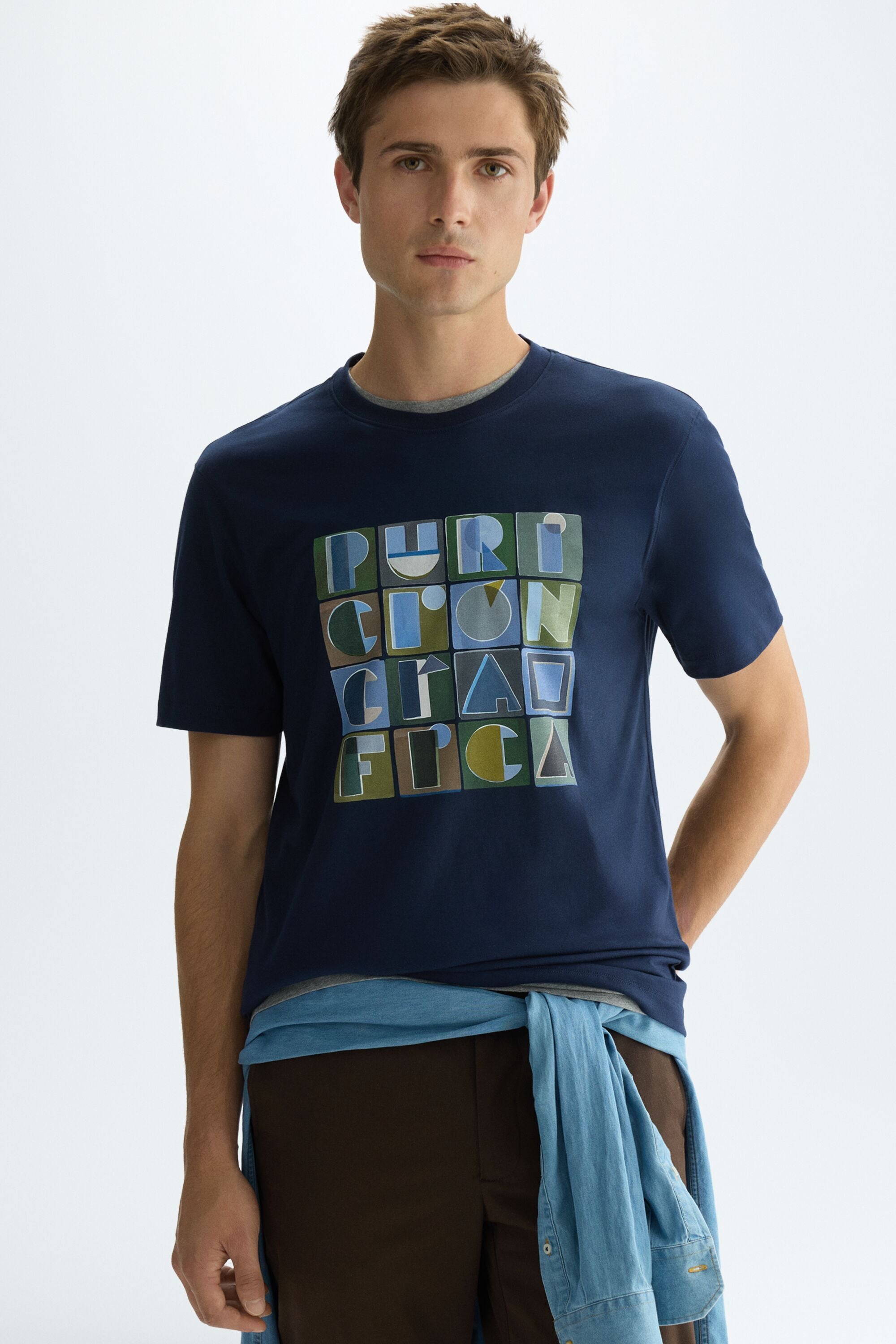 PG Codex print t-shirt navy - Purificacion Garcia United States