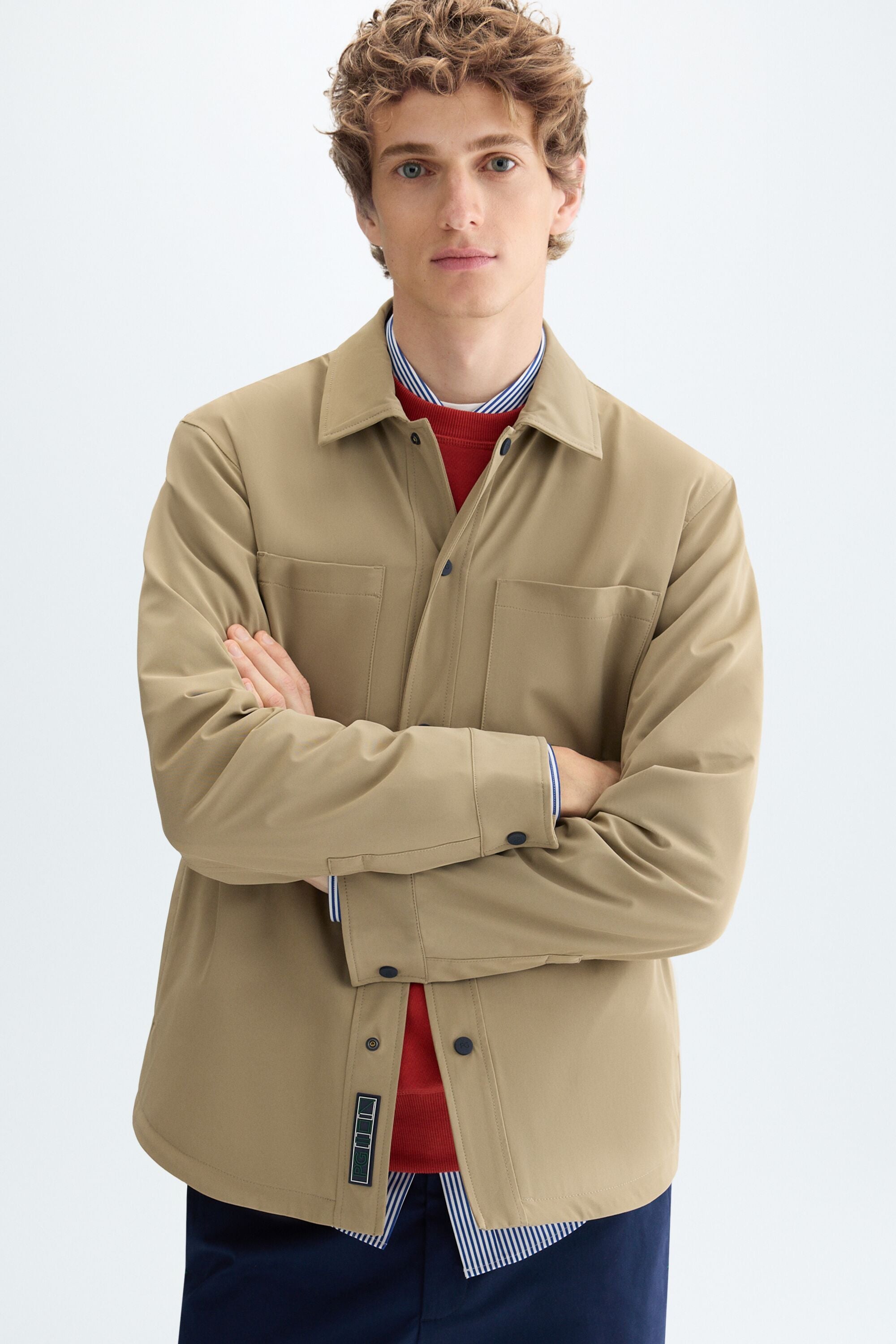 Technical overshirt beige - Purificacion Garcia United States
