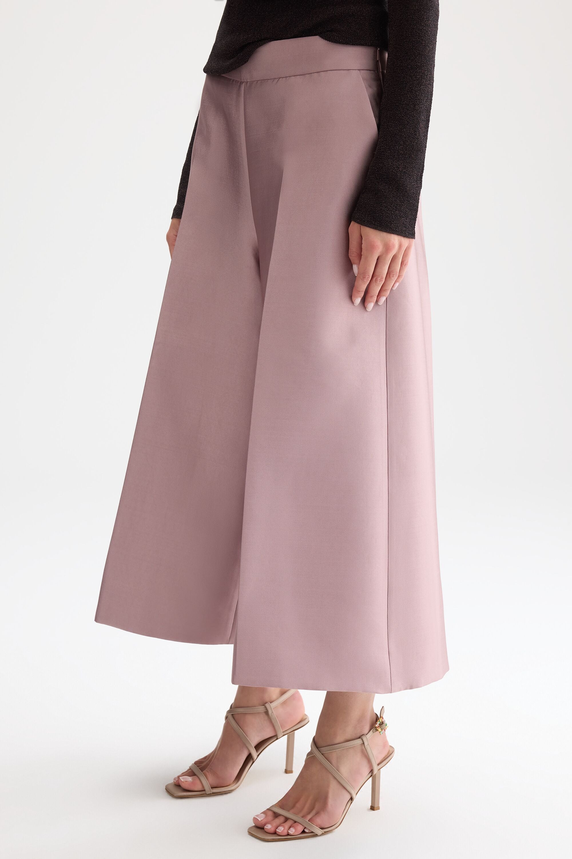 Pantalón ancho evasé duchesse rosa - Purificacion Garcia Chile