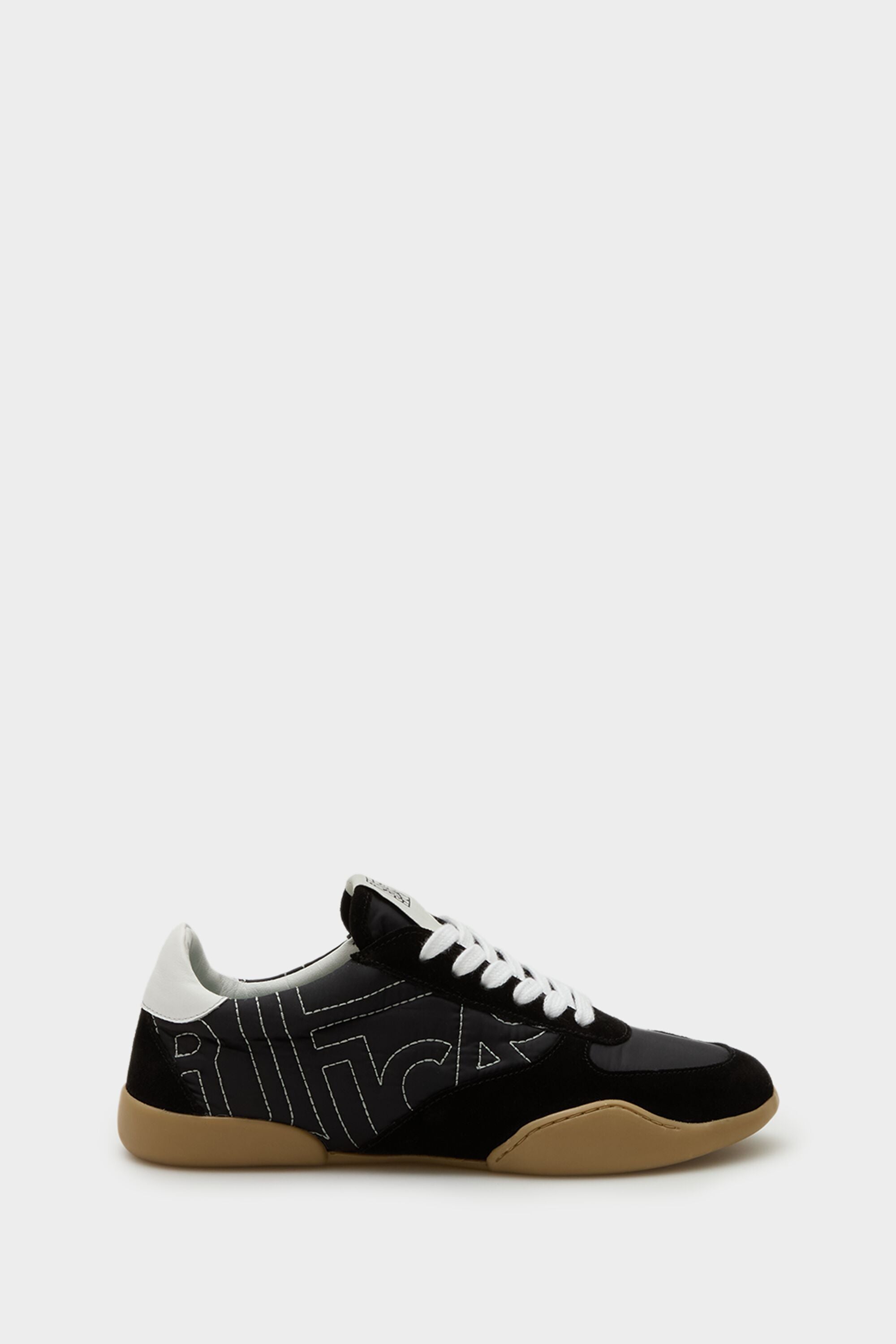 PG Lines canvas suede sneakers black - Purificacion Garcia United States