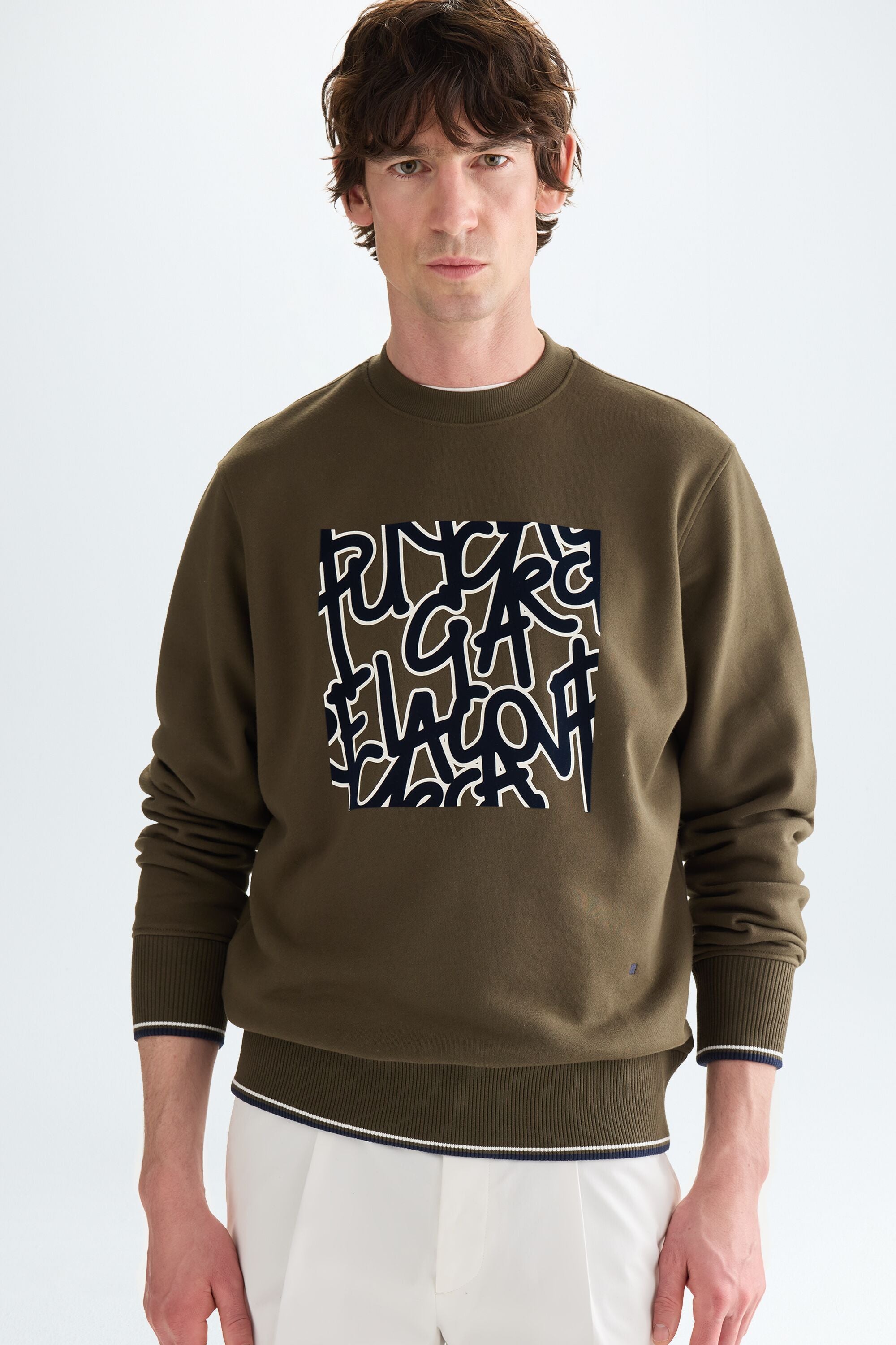 Sudadera estampado PG Spray verde caqui - Purificacion Garcia España