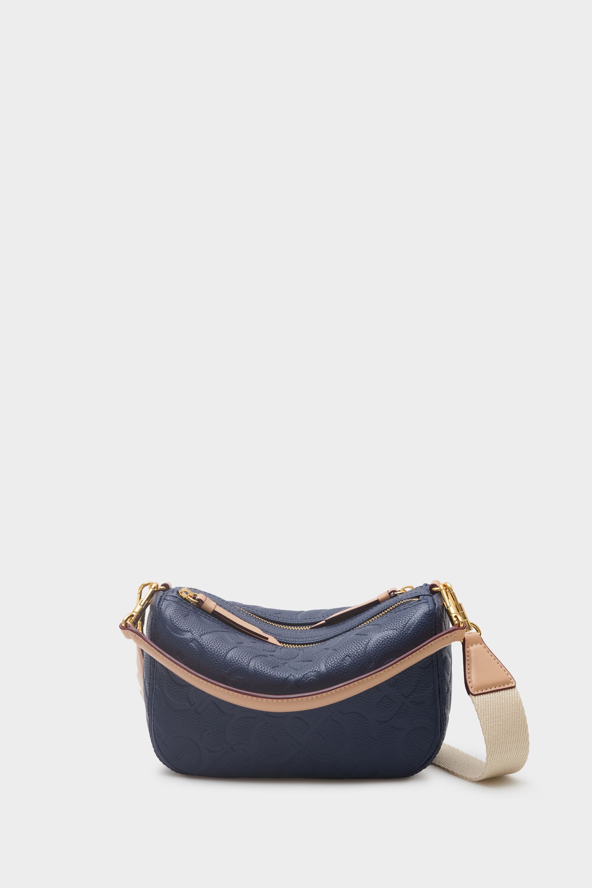 Bolso bandolera Combinación Única azul marino - Purificacion Garcia Chile