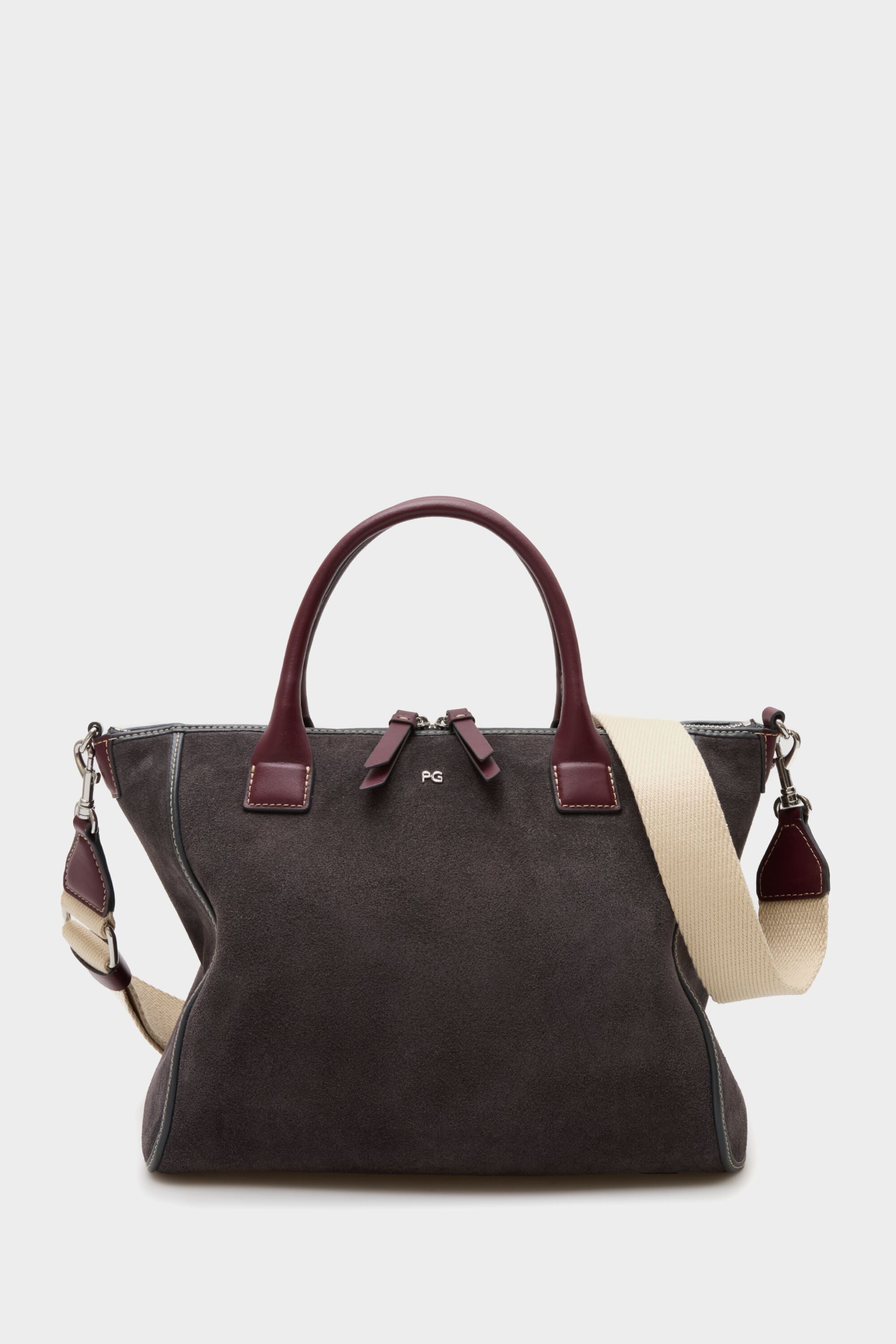 Bolso de mano Algo Prestado gris antracita - Purificacion Garcia Chile