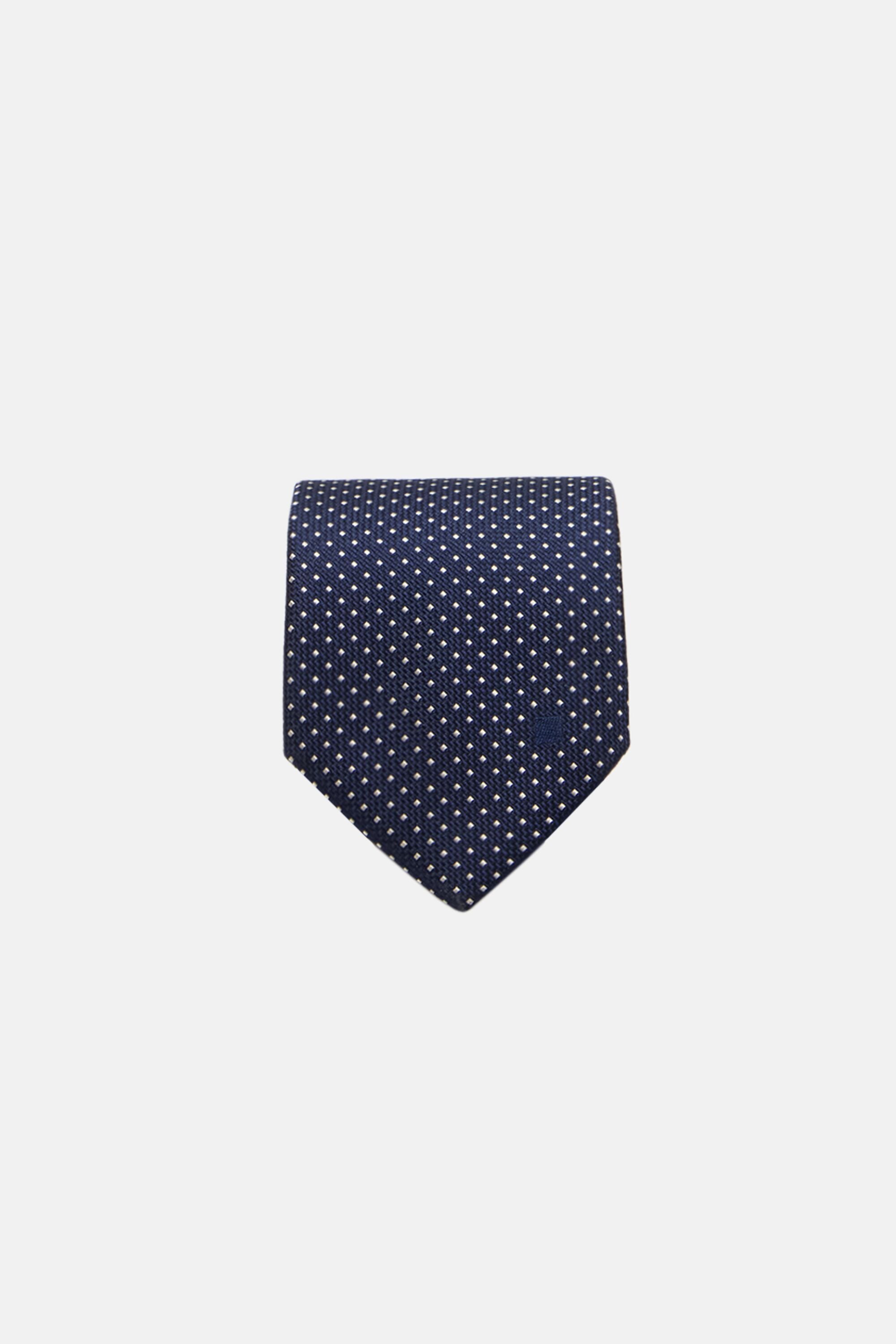 Corbata estructura seda cubitos azul marino/gris - Purificacion Garcia ...