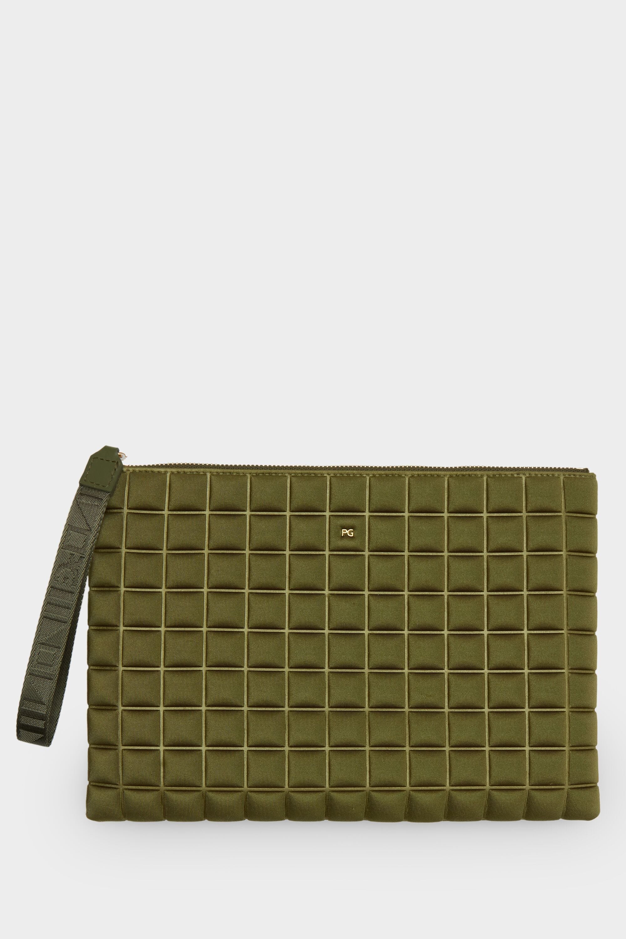 Choco PG large pouch light khaki green - Purificacion Garcia United States