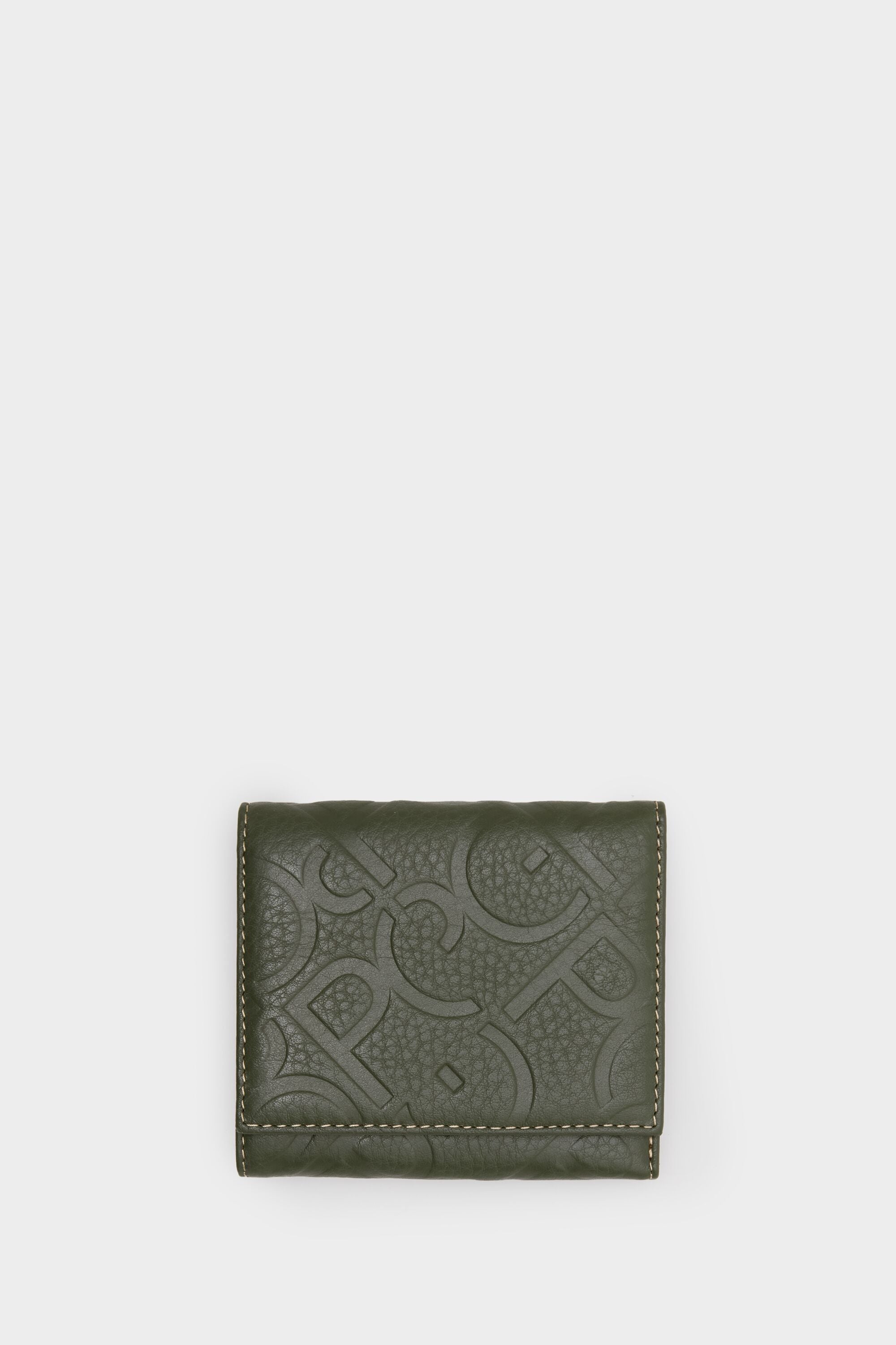 Cartera japonesa fold over Combinación Única verde caqui - Purificacion ...