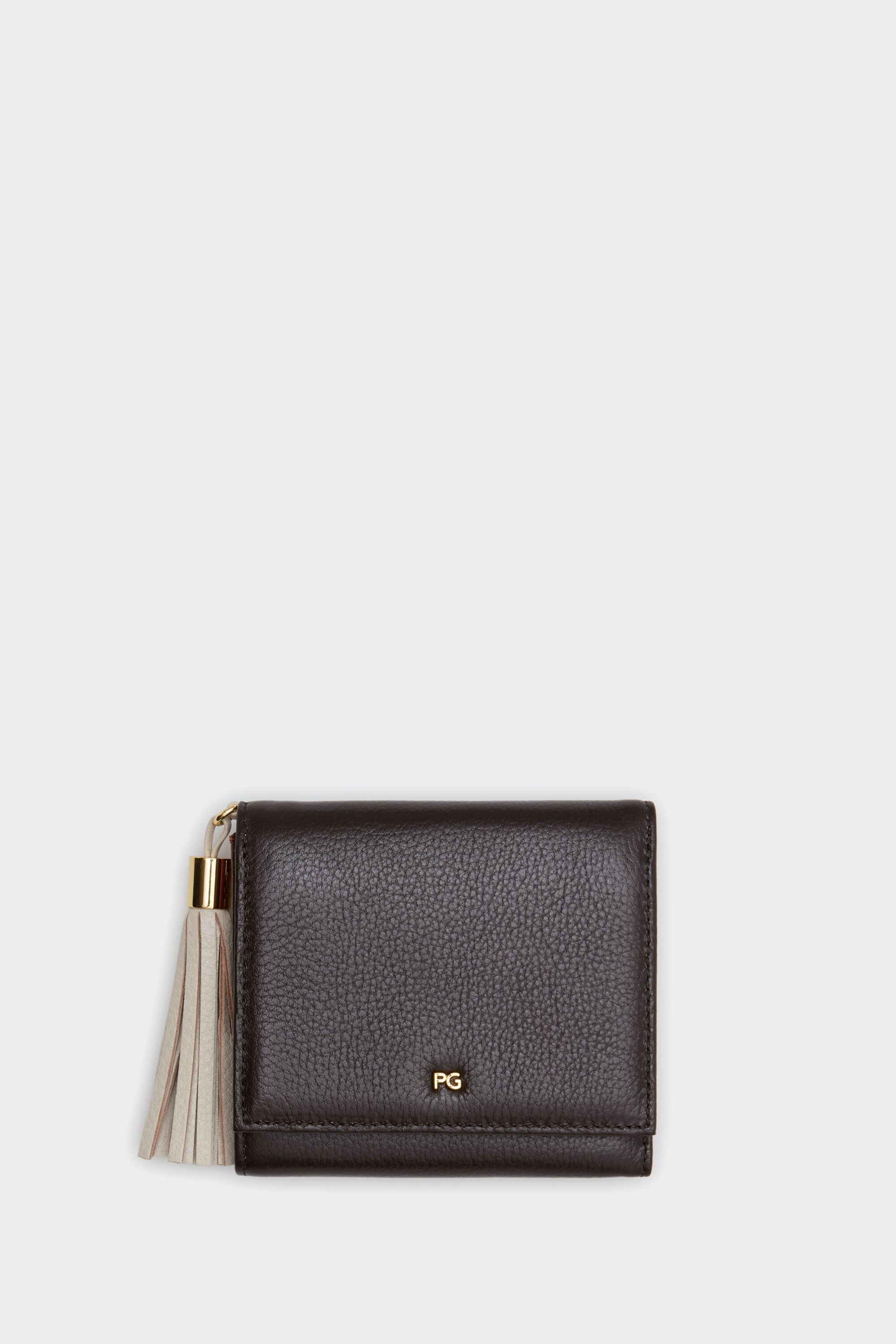 Cartera japonesa fold over Samburu marrón oscuro - Purificacion Garcia ...