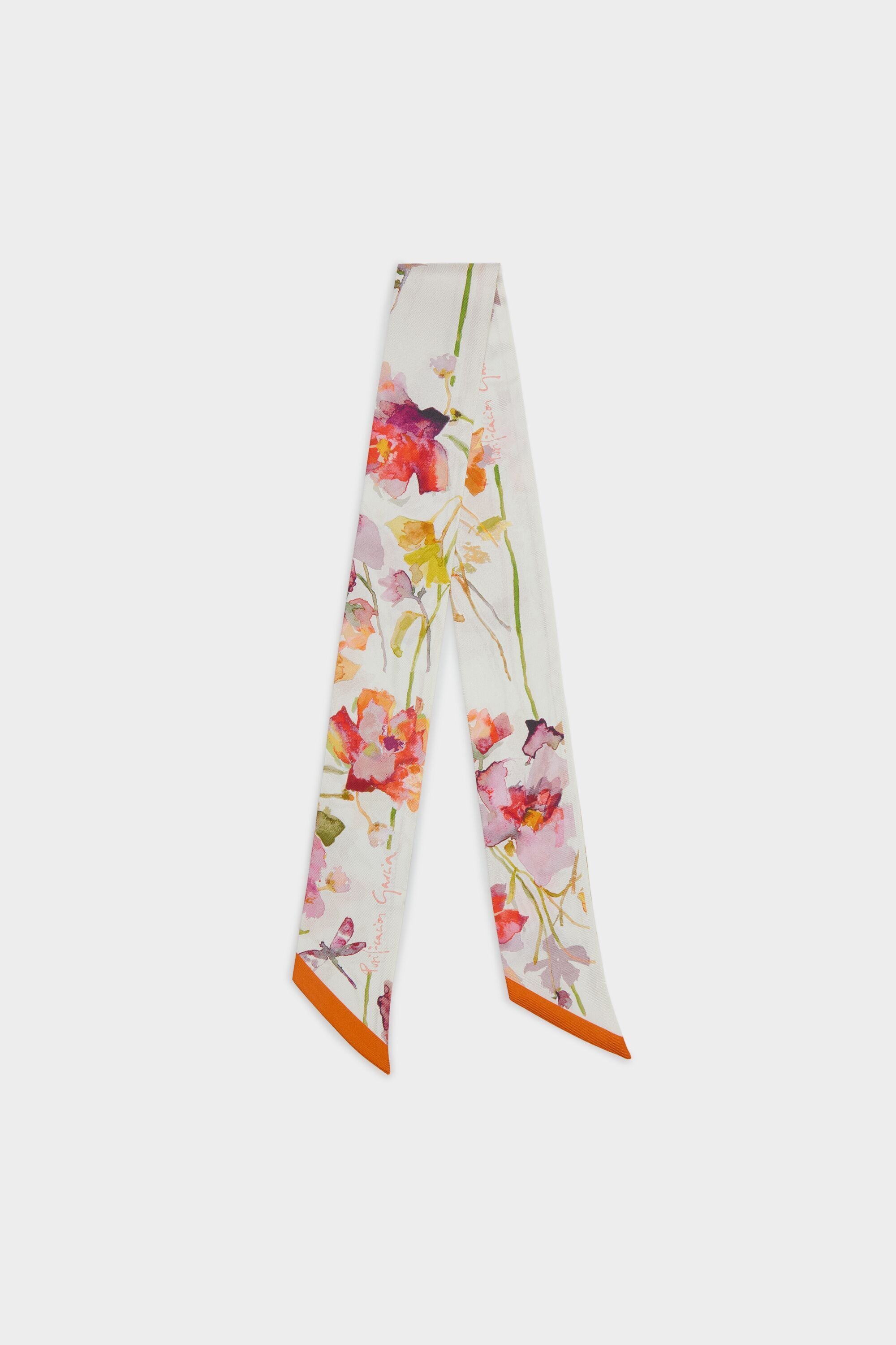 Floralis silk skinny white/orange - Purificacion Garcia Portugal