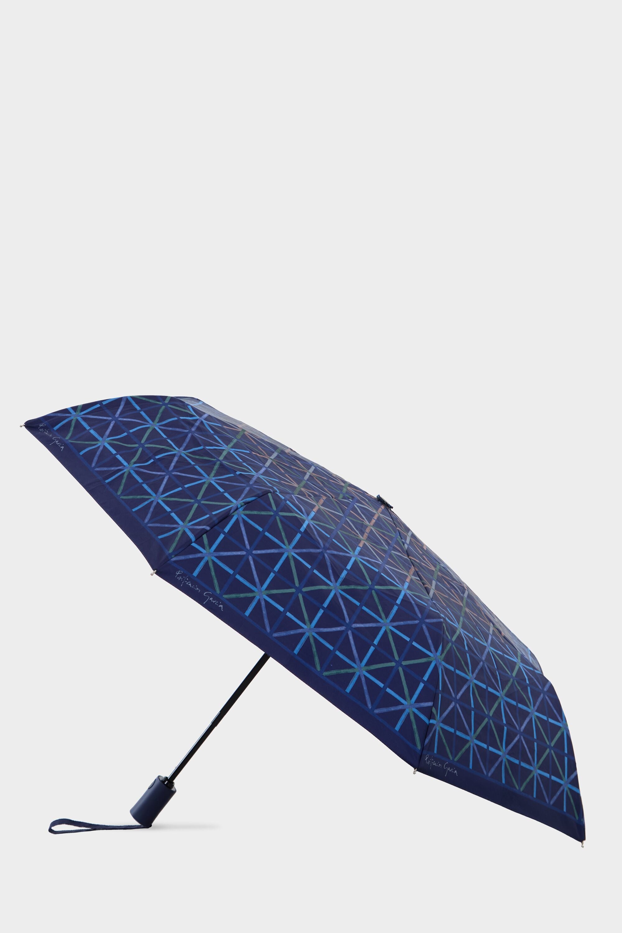 Paraguas plegable Origami azul/multicolor - Purificacion Garcia España